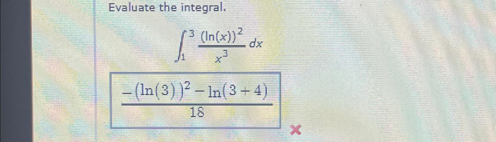 Solved Evaluate the | Chegg.com