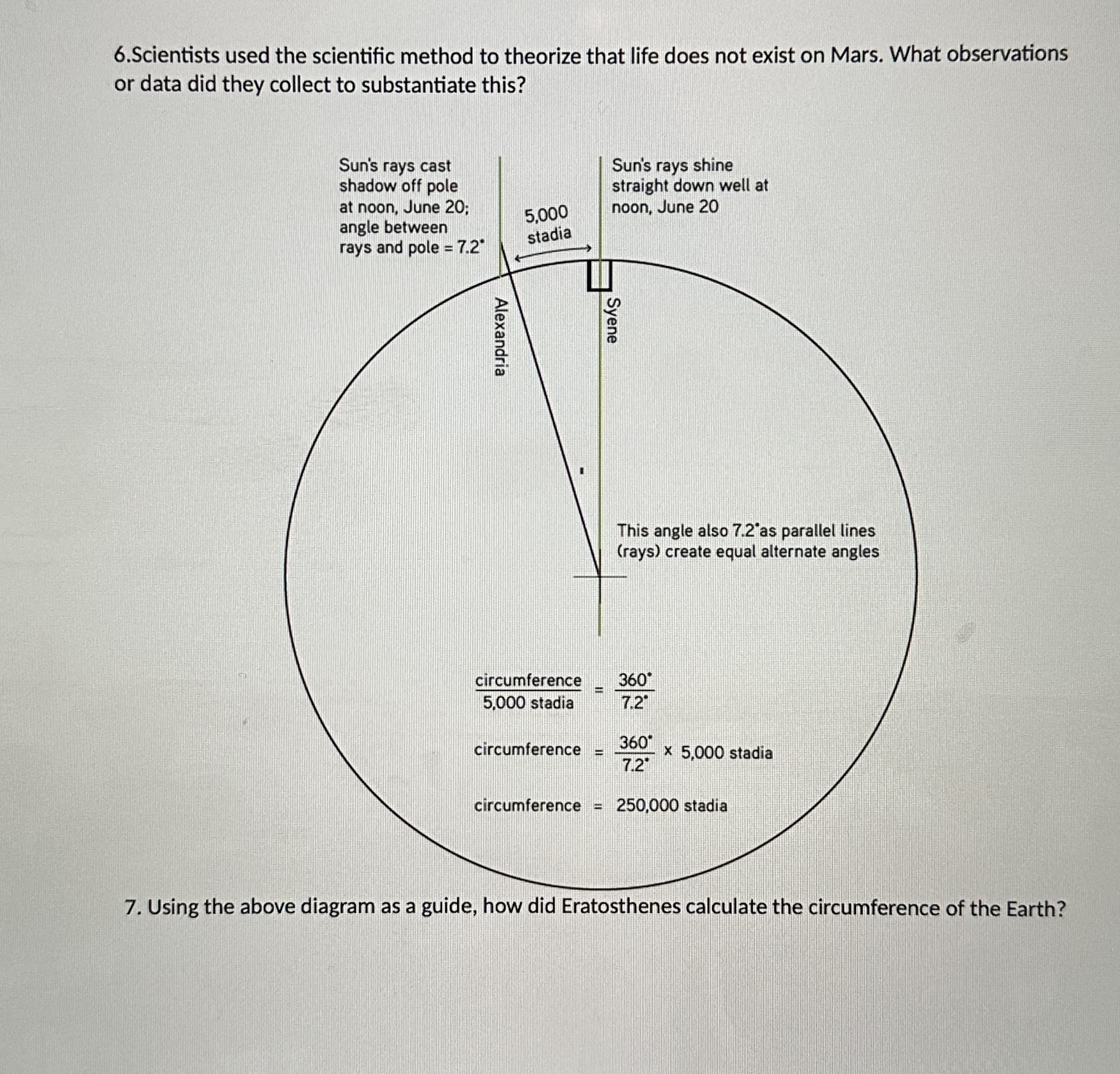 Solved 6.Scientists used the scientific method to theorize | Chegg.com