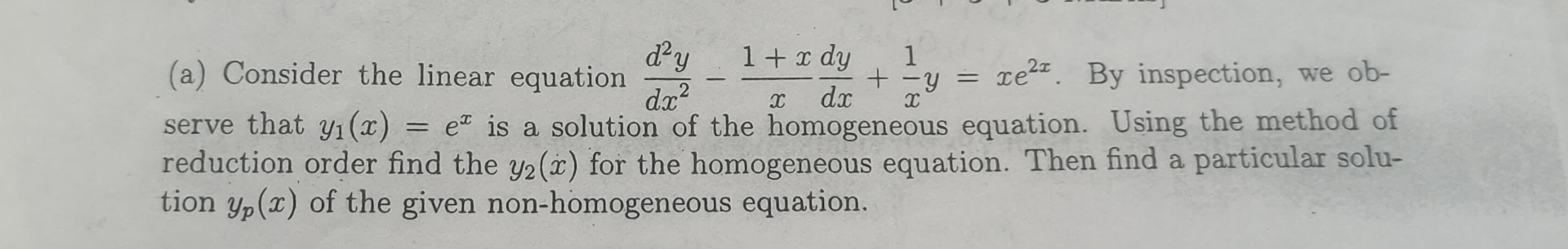 Solved (a) ﻿Consider the linear equation | Chegg.com