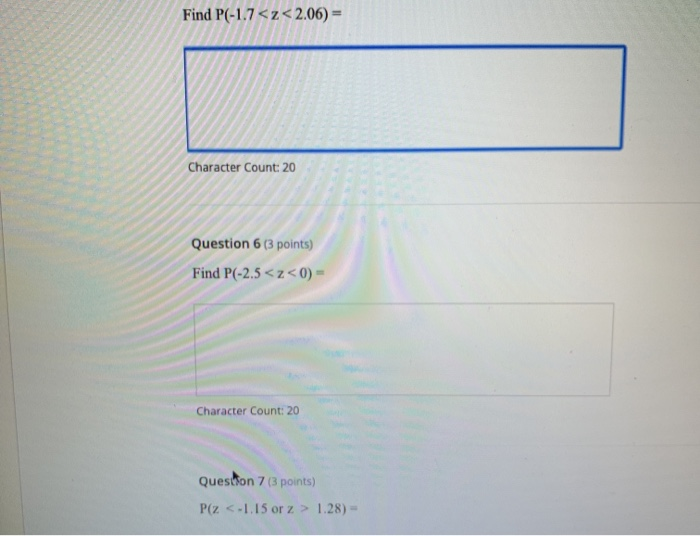 Solved Find P(-1.7 1.28) = | Chegg.com