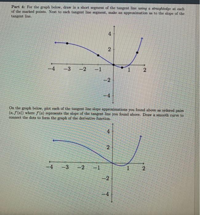 Solved Part 3: For the graph below, draw in a short segment | Chegg.com