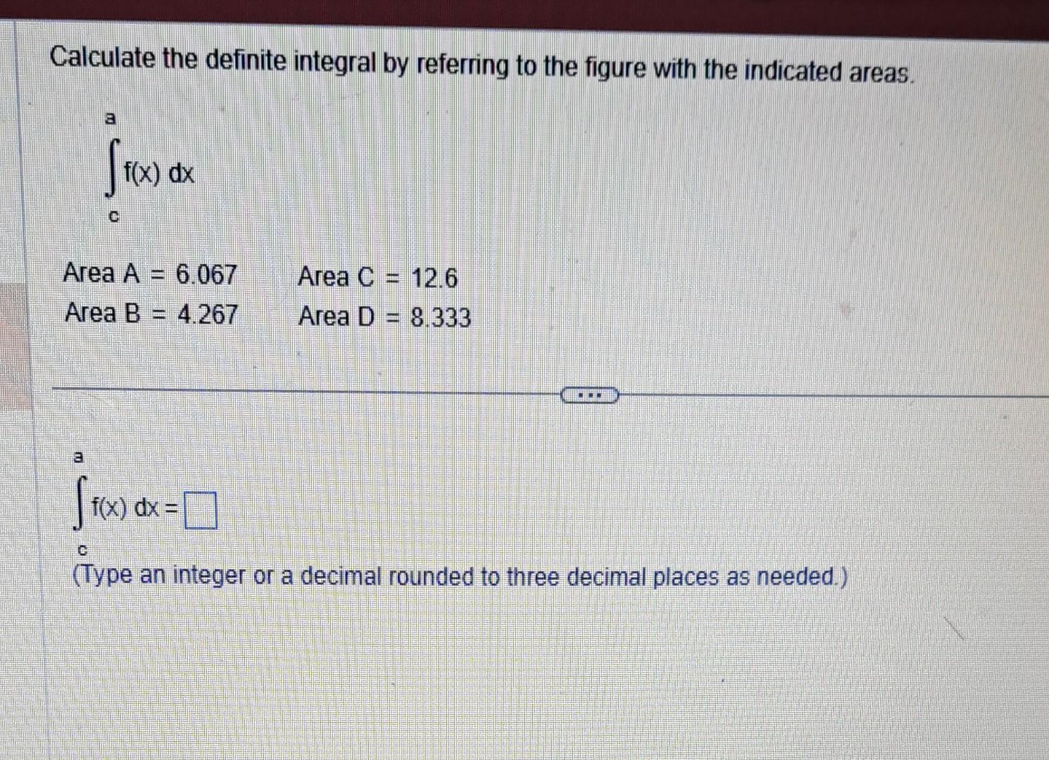 Solved Calculate the definite integral by referring to the | Chegg.com