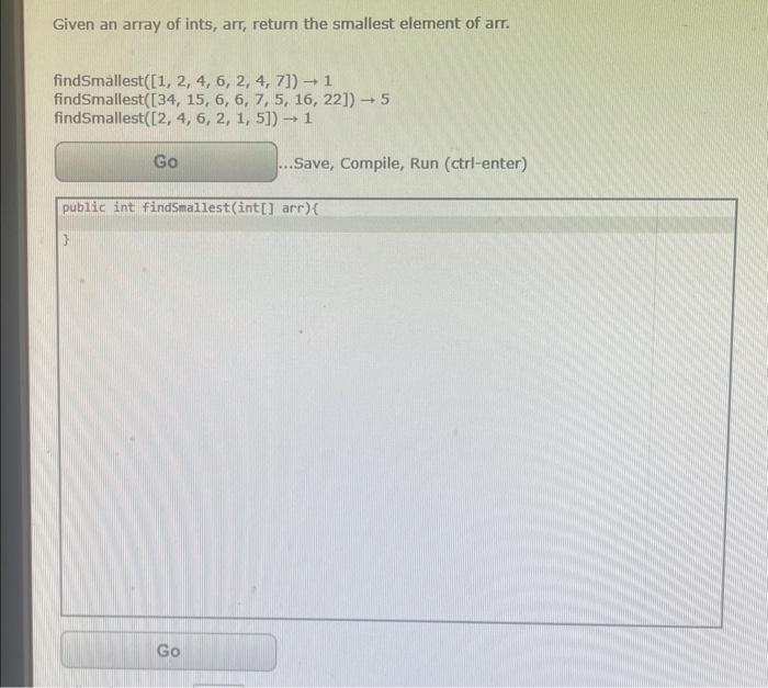 Solved Given An Array Of Ints Arr Return A New Array