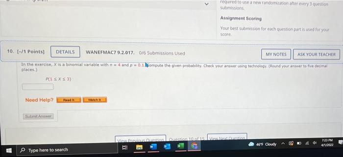 Solved required to use a new randomization after every 3 | Chegg.com