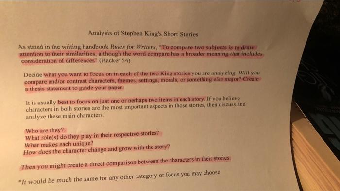 Stephen King: Strawberry Spring & The Boogeyman | Chegg.com