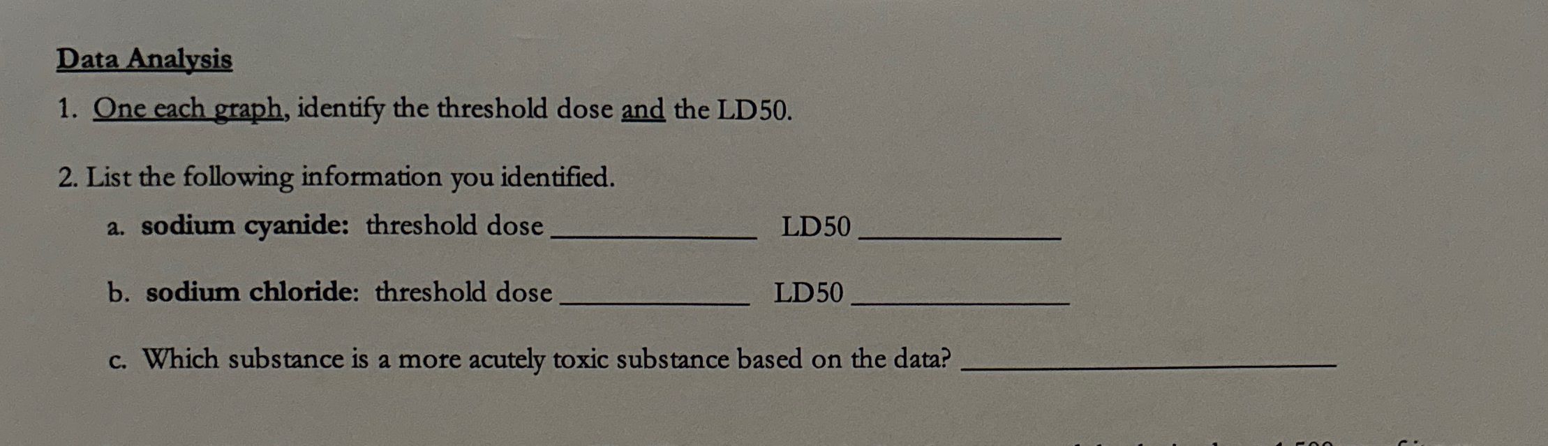 Solved Data AnalysisOne each graph, identify the threshold | Chegg.com