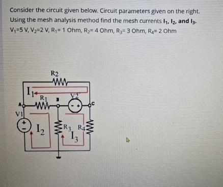 Consider the circuit given below. Circuit parameters | Chegg.com