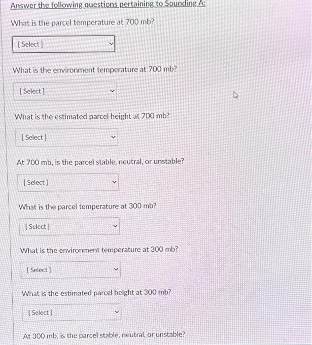 Solved Use the table to fill in Sounding A below as | Chegg.com