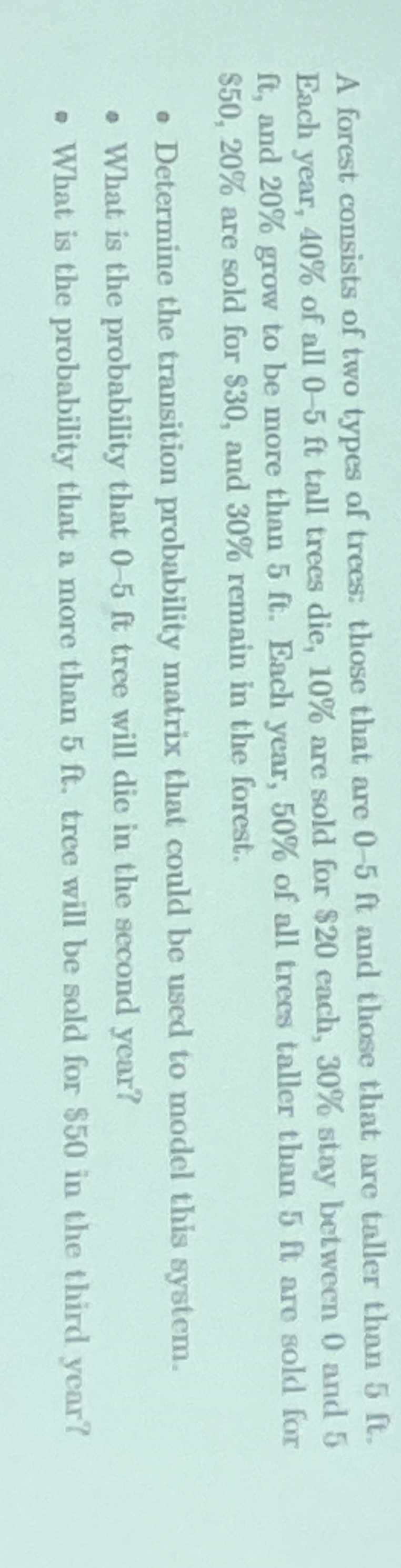 Solved A forest consists of two types of trees: those that | Chegg.com