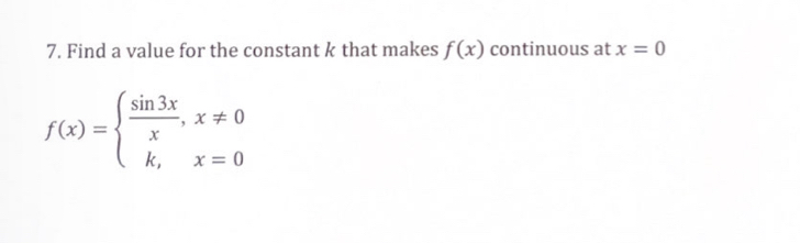 Solved Find a value for the constant k ﻿that makes f(x) | Chegg.com