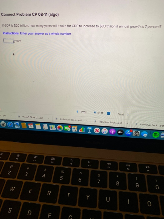 Solved Connect Problem CP 08-11 (algo) I GDP is $20 | Chegg.com