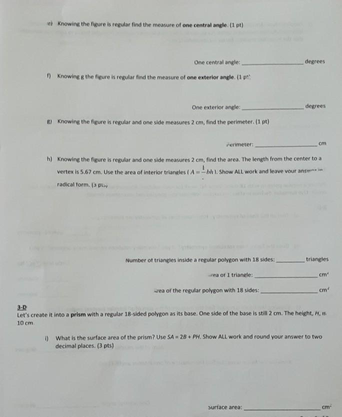 Solved Module 2&3: Geometry and Measurement Picture a | Chegg.com