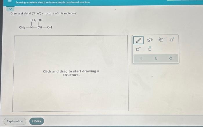 Solved Draw a skeletal ("line") structure of this molecule: | Chegg.com