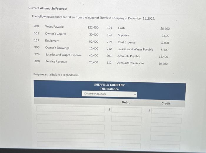 Solved The following accounts are taken from the ledger of | Chegg.com