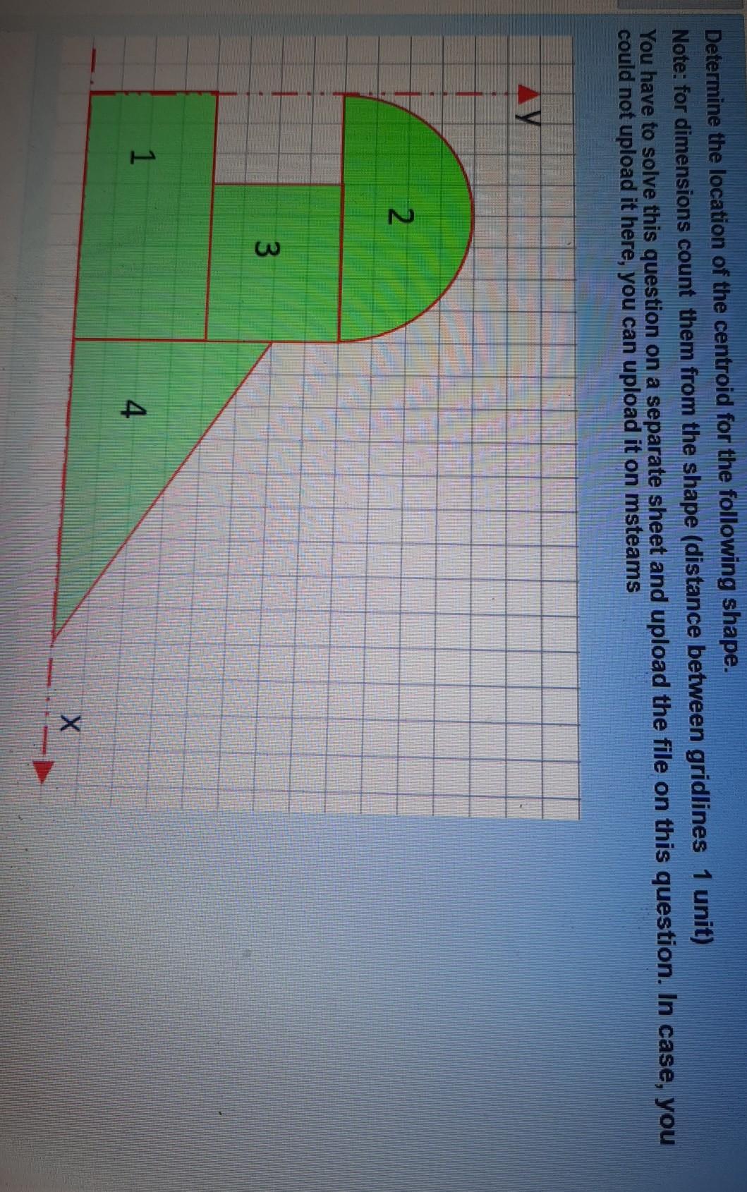 Solved Determine the location of the centroid for the | Chegg.com