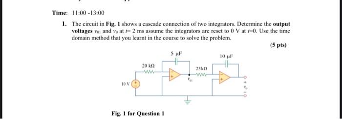 Solved 1. The circuit in Fig. 1 shows a cascade connection | Chegg.com