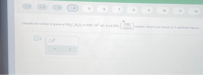 Solved Calculate the number of grams of NH4C2H3O2 in | Chegg.com