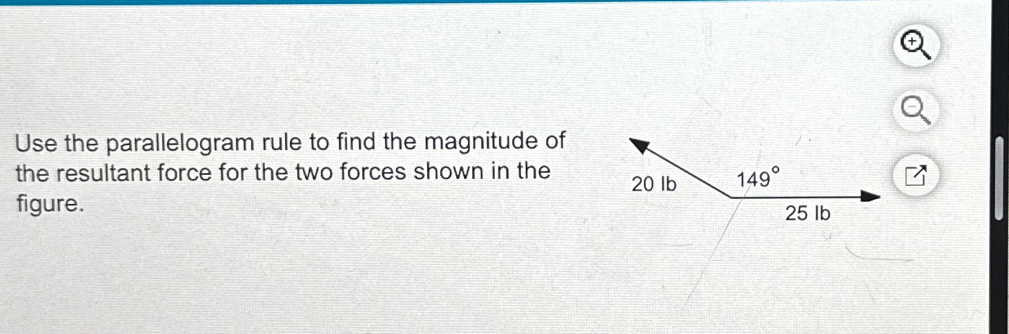 Solved Use the parallelogram rule to find the magnitude of | Chegg.com
