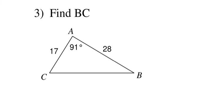 Solved 3) Find BC | Chegg.com