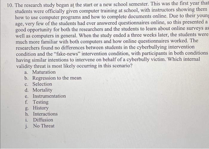 Instructions: Below is a description of a study. Read | Chegg.com