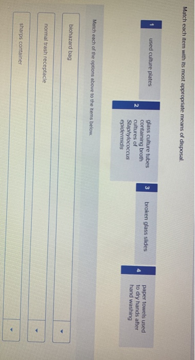 Solved Match each item with its most appropriate means of | Chegg.com