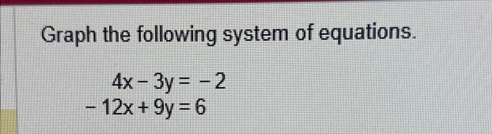 Solved Graph the following system of | Chegg.com
