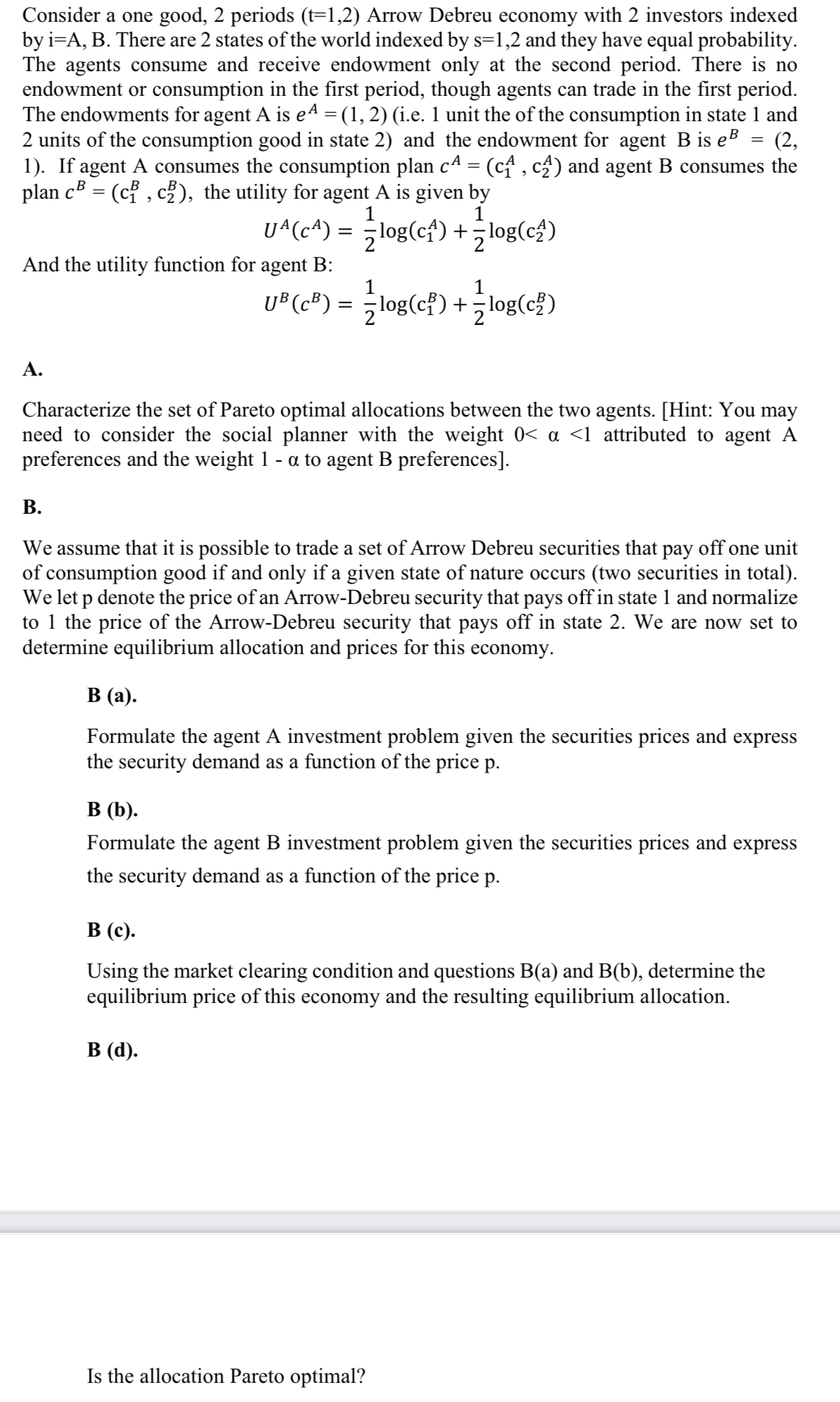 Solved Consider a one good, 2 ﻿periods | Chegg.com