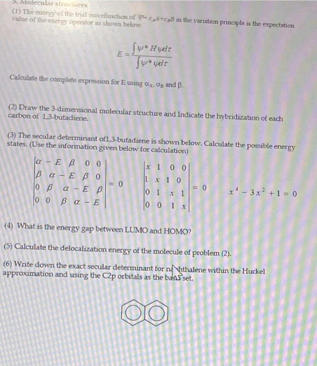 1 The Eqergyiof The Trial Wavefunction Of