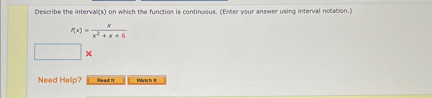 Solved Describe the interval(s) ﻿on which the function is | Chegg.com
