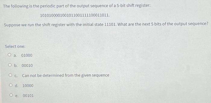 Solved The following is the periodic part of the output | Chegg.com