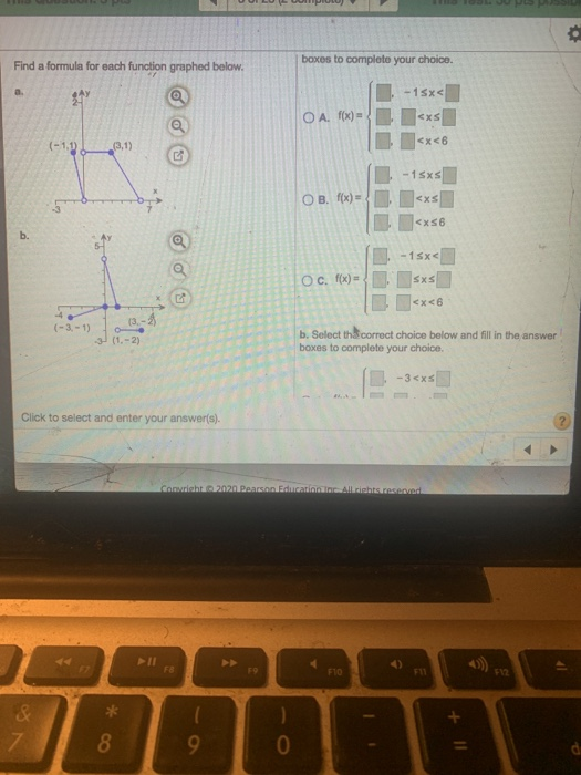Solved boxes to complete your choice. Find a formula for | Chegg.com