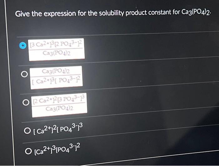Solved Give the expression for the solubility product | Chegg.com