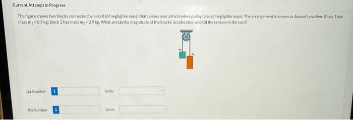 Solved The figure shows two blocks connected by a cord (of | Chegg.com