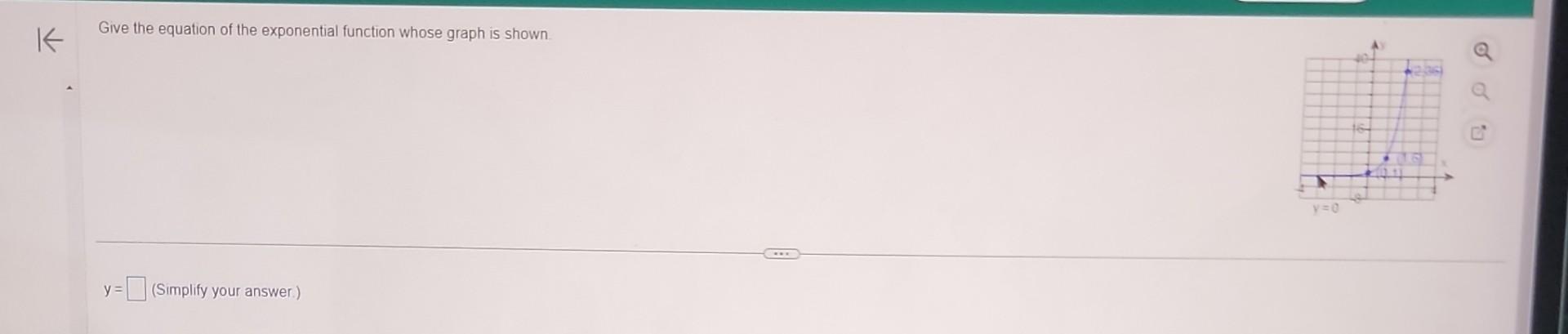 Solved Give the equation of the exponential function whose | Chegg.com