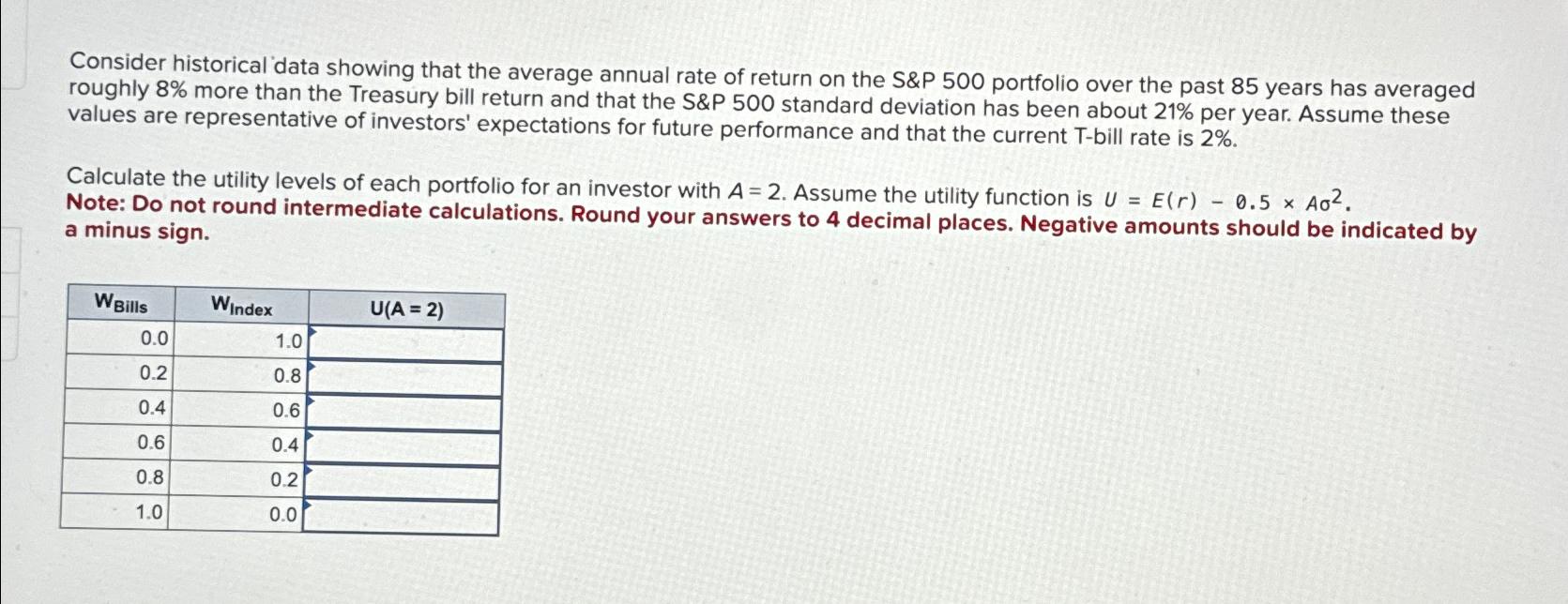 Solved Consider historical data showing that the average | Chegg.com