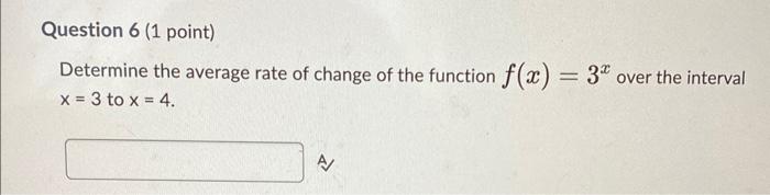Solved Determine the average rate of change of the function | Chegg.com