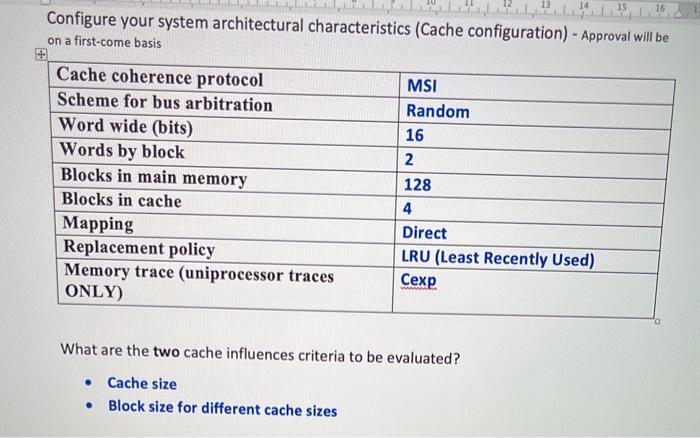 Solved Do this on the SMPCache program for two criteria | Chegg.com