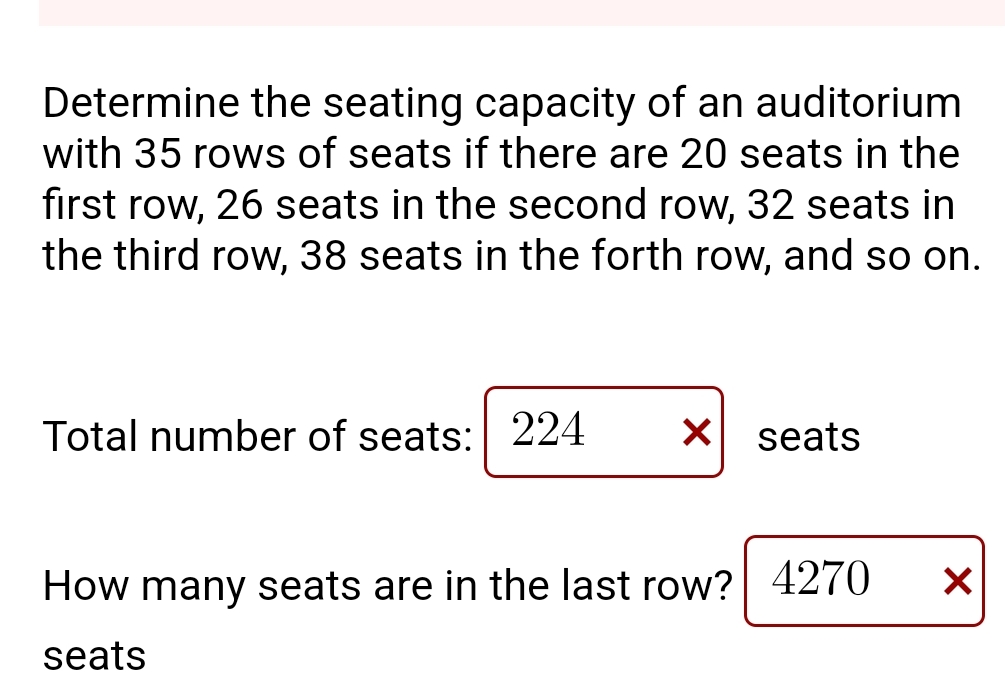 Solved Determine the seating capacity of an auditoriumwith | Chegg.com