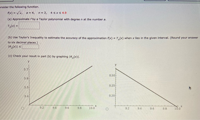 Solved onsider the following function. f(x) - Vx, 2-4, n-2, | Chegg.com