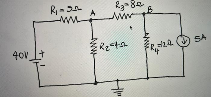 Solved Find The Current Through R1 R2 R3 And R4 And