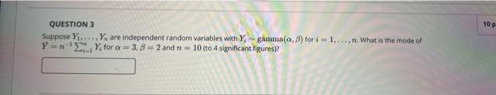 Solved QUESTION 3 Suppose Y1,…,Yn are independent random | Chegg.com