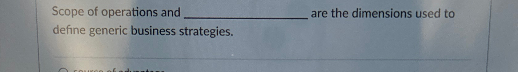 Solved Scope of operations and are the dimensions used to | Chegg.com