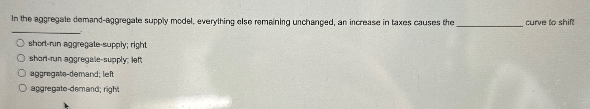 Solved In the aggregate demand-aggregate supply model, | Chegg.com
