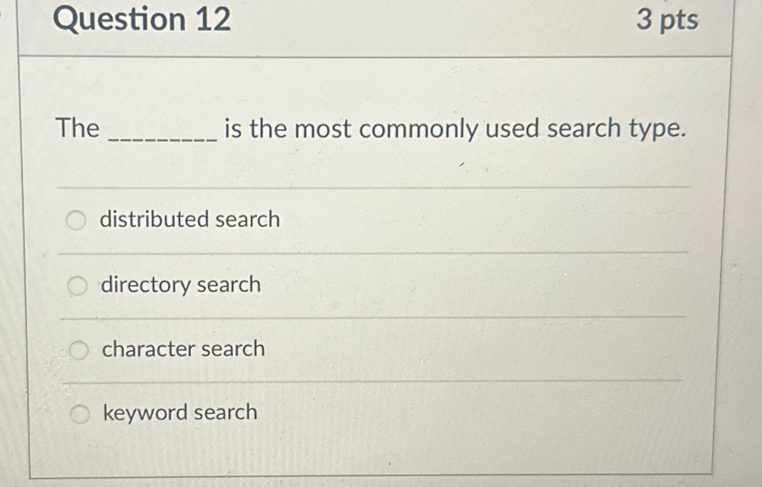 Solved Question 123 ﻿ptsThe ﻿is the most commonly used | Chegg.com