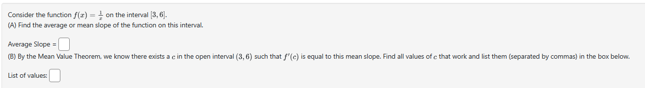 Solved Consider the function f(x)=1x ﻿on the interval | Chegg.com