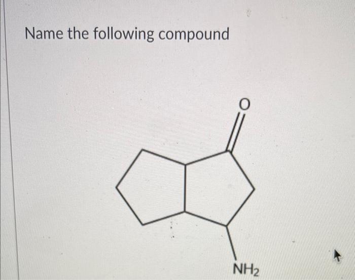 Solved Name the following compound NH2 | Chegg.com