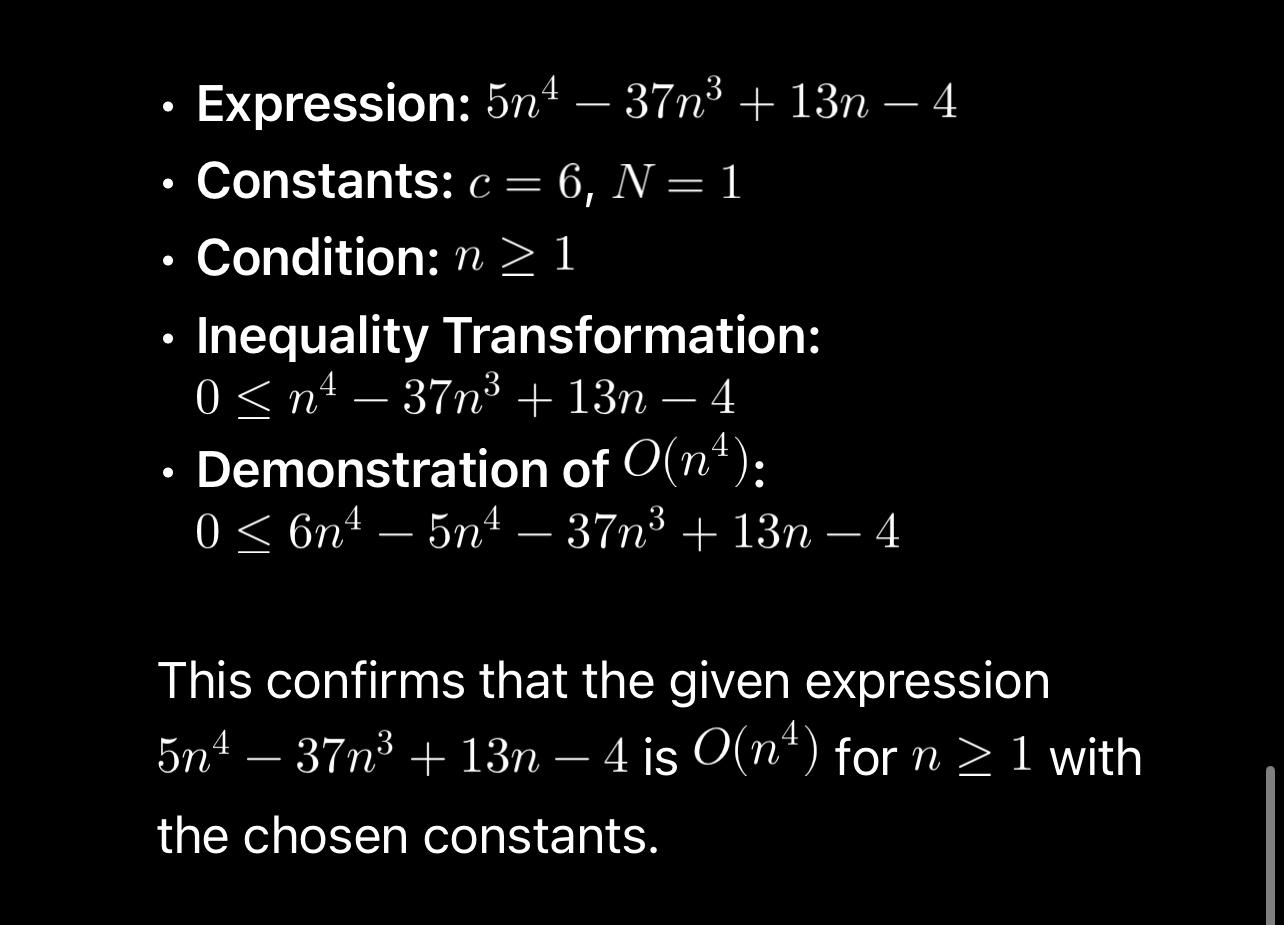 Solved Expression: 5n4-37n3+13n-4Constants: | Chegg.com