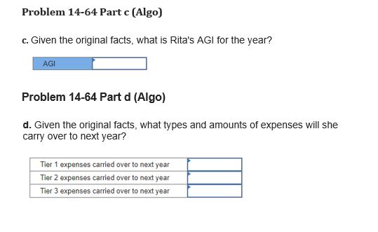 Solved Problem 14-64 ﻿Part c (Algo)c. ﻿Given the original | Chegg.com