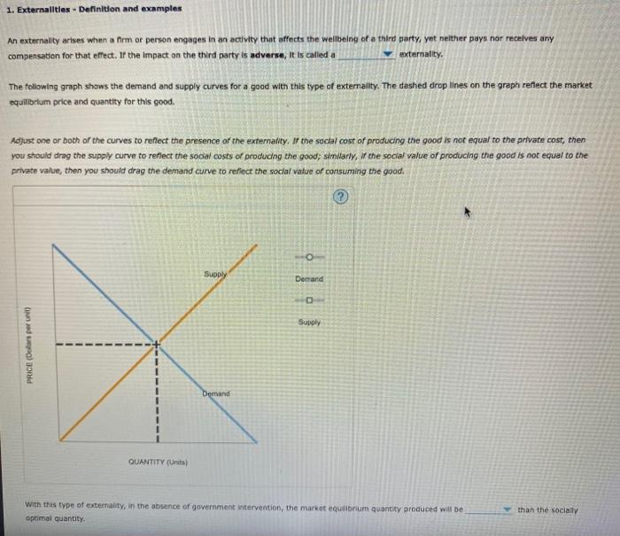 1. Externalities - Definition and examples An | Chegg.com