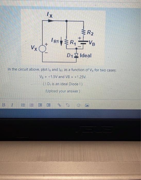 Solved In the circuit above, plot IX and IRi as a function | Chegg.com